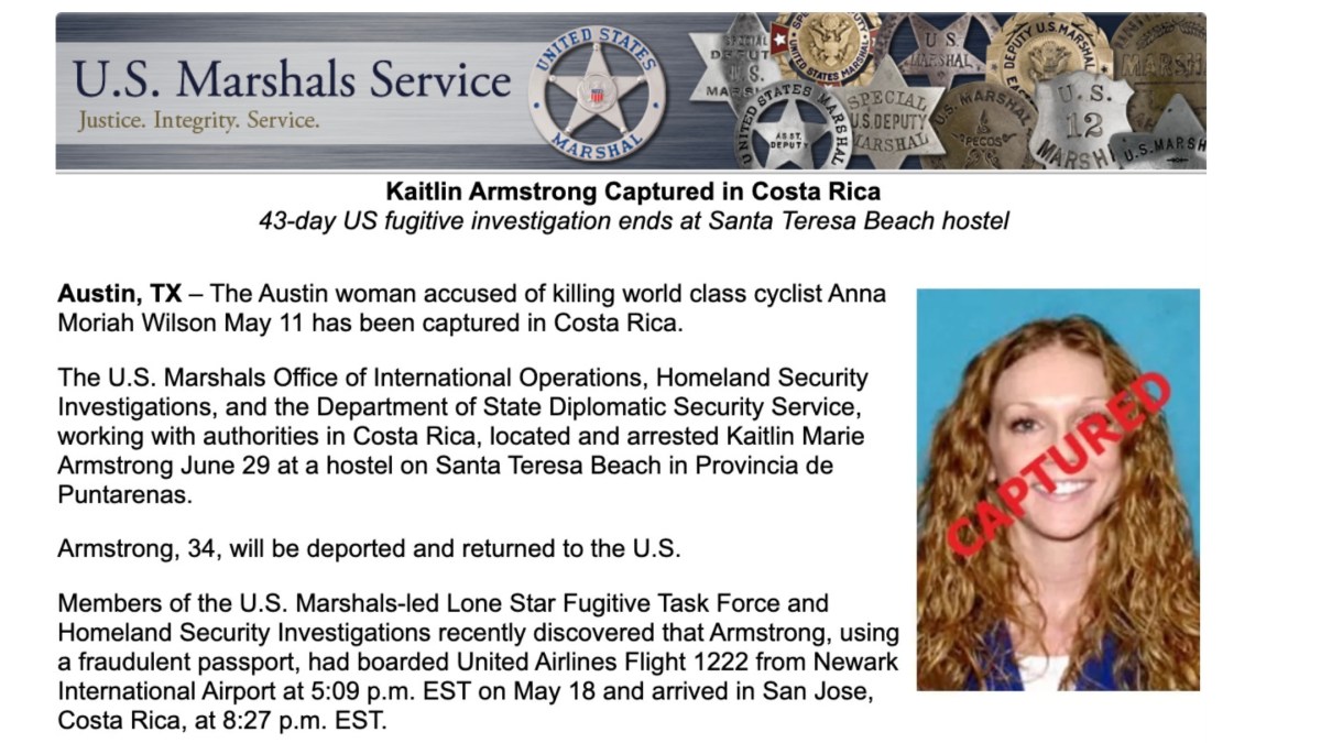 SUSPECTED KILLER OF GRAVEL RACER CAUGHT IN COSTA RICA – GRAN FONDO DAILY